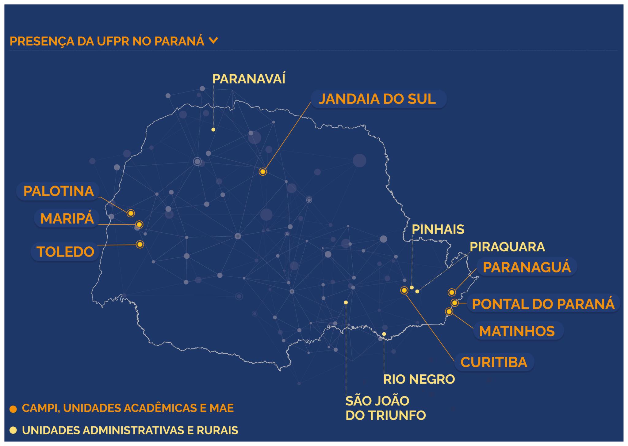 Mapa Campi UFPR - Universidade Federal do Paraná